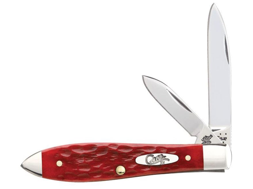 Case Tear Drop Folding Pocket Knife Two-blade Drop Point SS Blade Bone