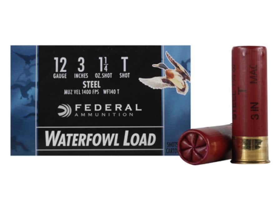 Federal Speed-Shok Waterfowl Ammo 12 Ga 3 1-1/4oz T Steel Shot Box of