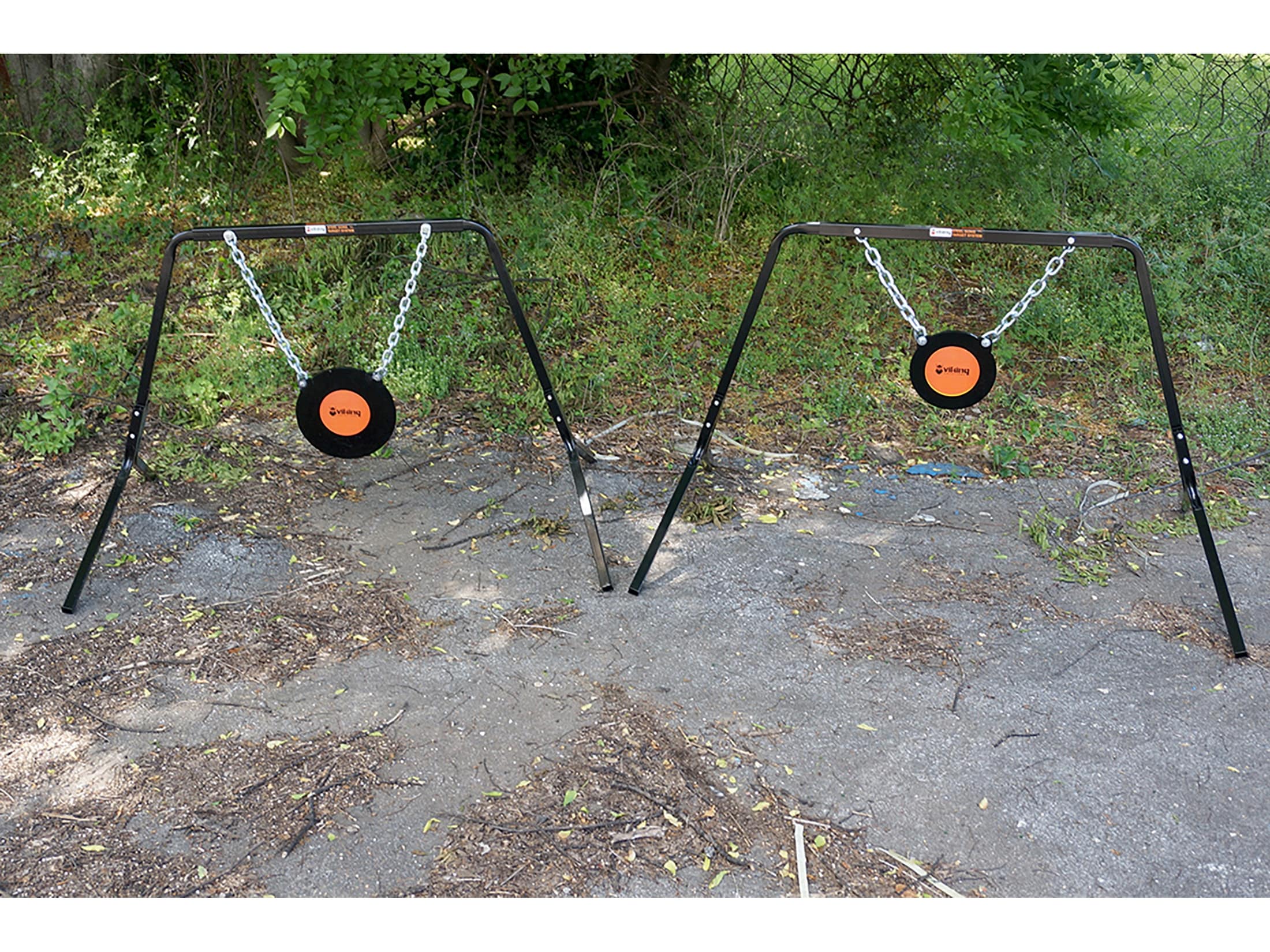 Viking Solutions Double Gong Target System Combo 10 Gongs 2 Stands 3/8