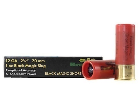 Brenneke USA Black Magic Short Mag Ammo 12 Ga 2-3/4 1oz Lead Rifled