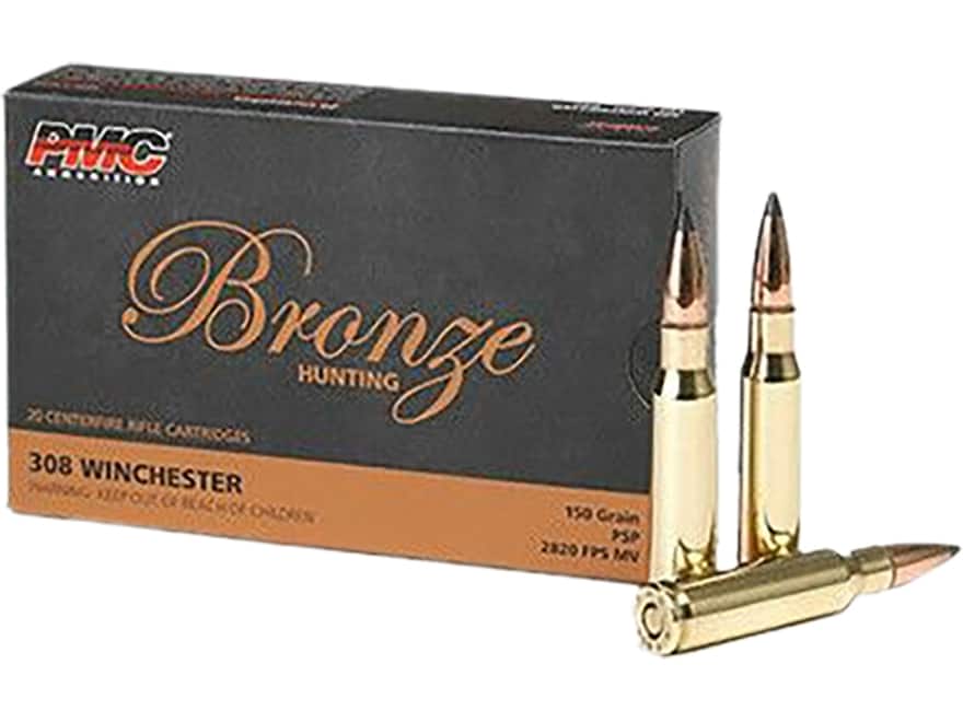 PMC Bronze Hunting 308 Winchester Ammo 150 Grain Jacketed Soft Point