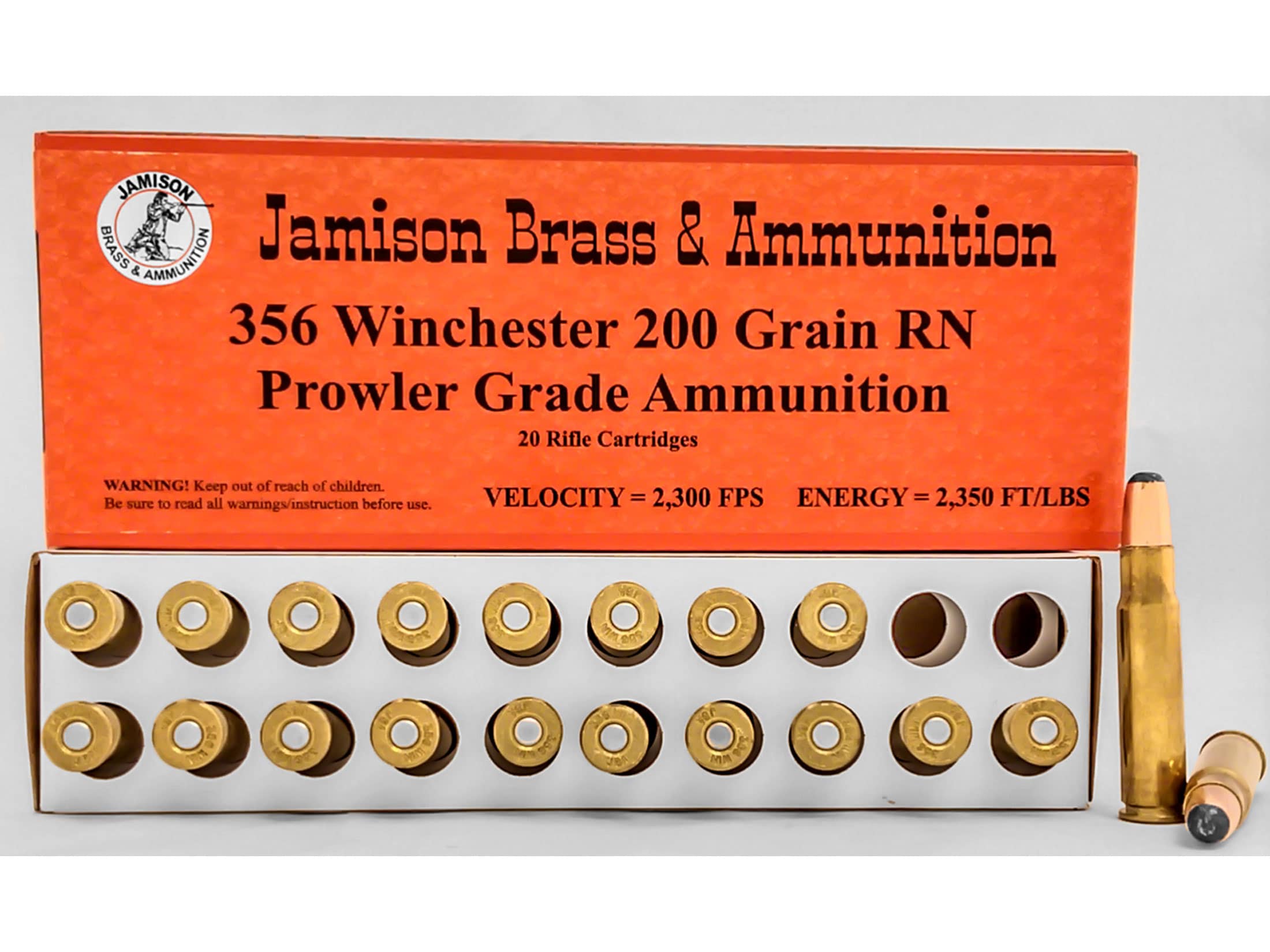 Jamison Brass & Ammo 356 Winchester Ammo 200 Grain Sierra Pro-Hunter