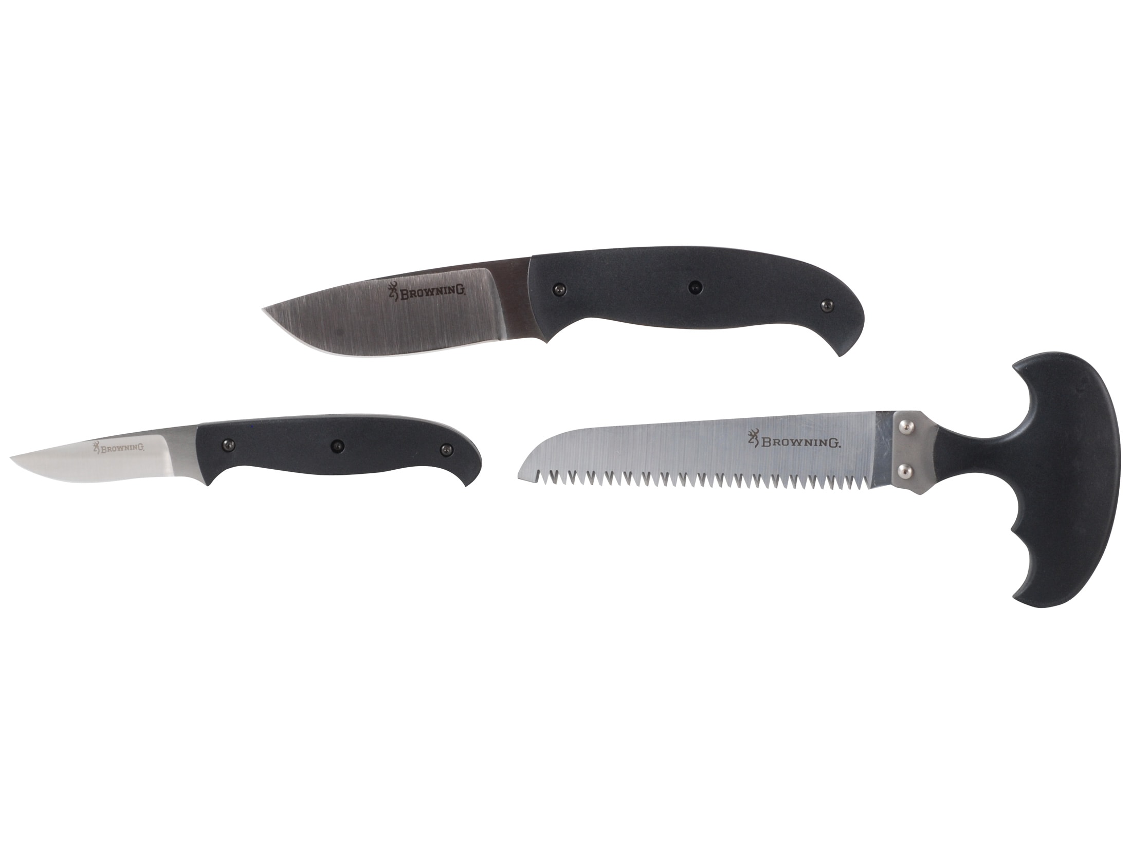 Browning Hard Core Hunter Combo Fixed Blade 3 Knife Set X50CrMoV15
