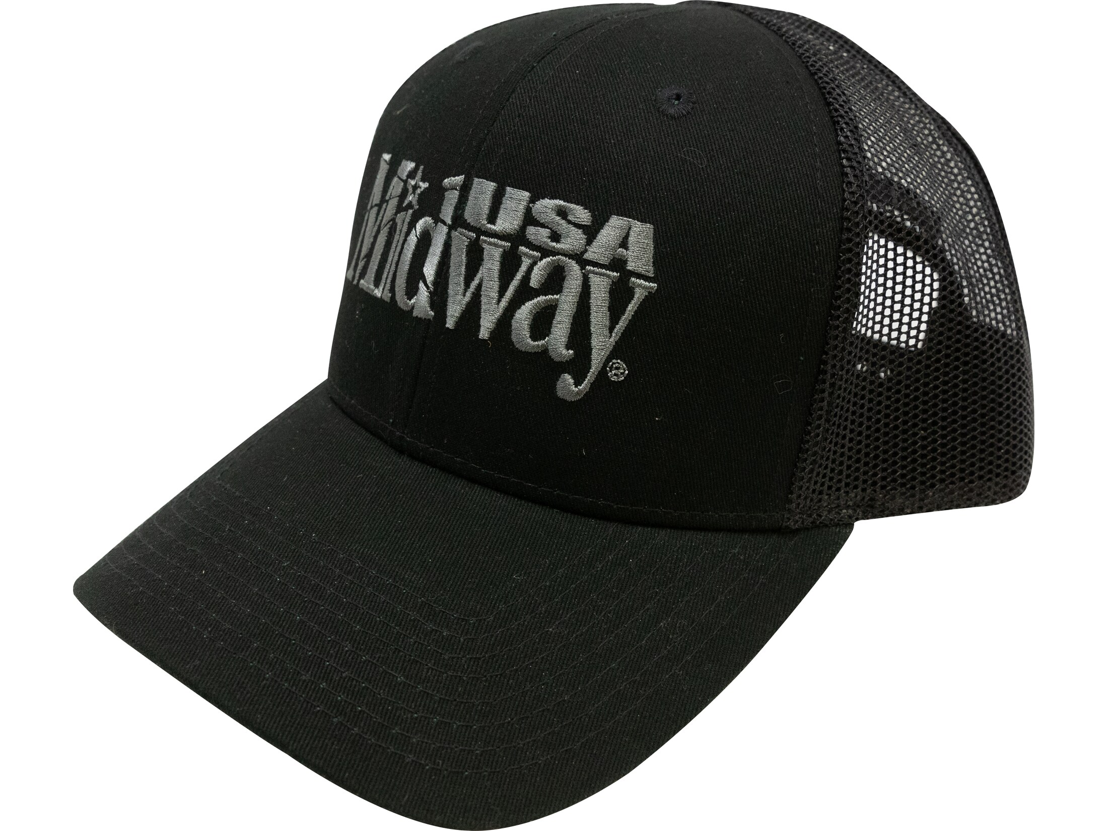 MidwayUSA Trucker Cap Black/Black