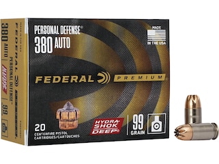 Product Comparison for Federal Premium Personal Defense Micro 380 ACP ...