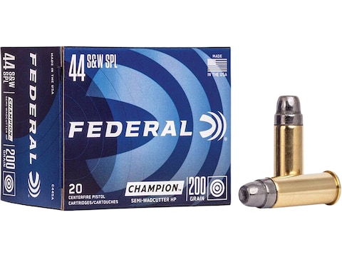 Federal Champion Target Ammo 44 Special 200 Grain Lead Semi-Wadcutter