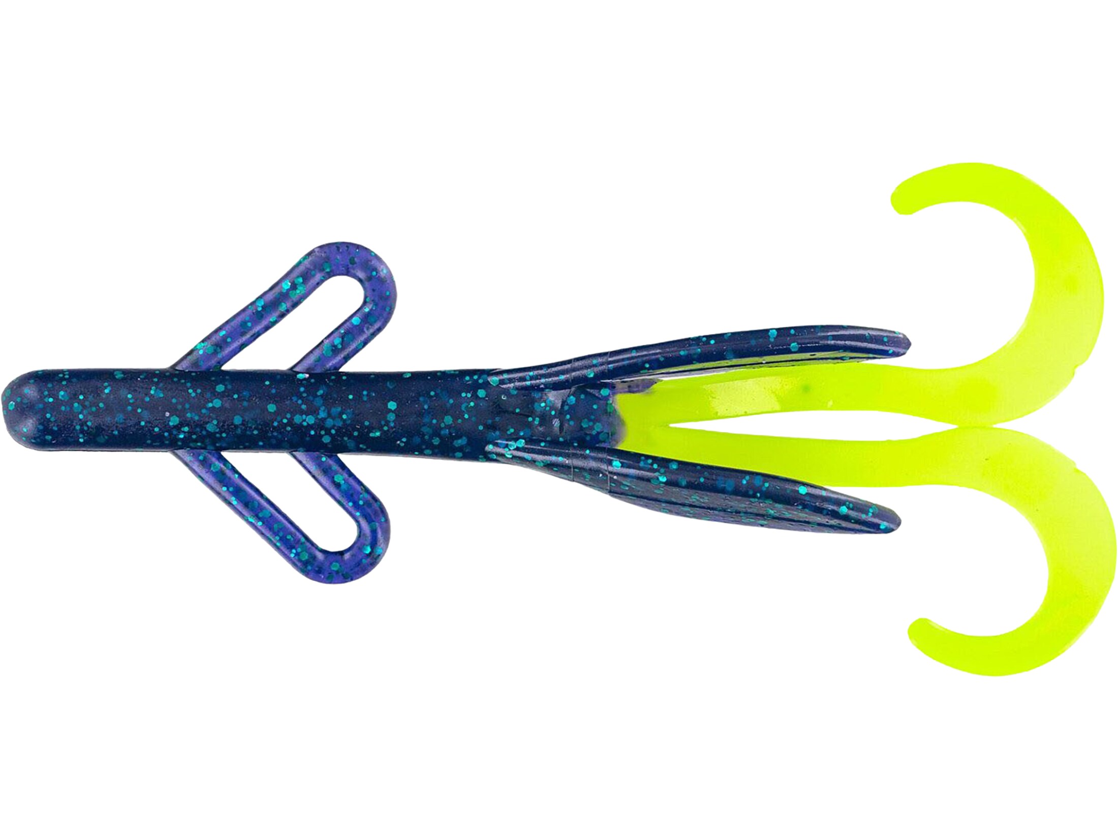 Big Bite Baits Creature Bait Junebug/Chartreuse Tail