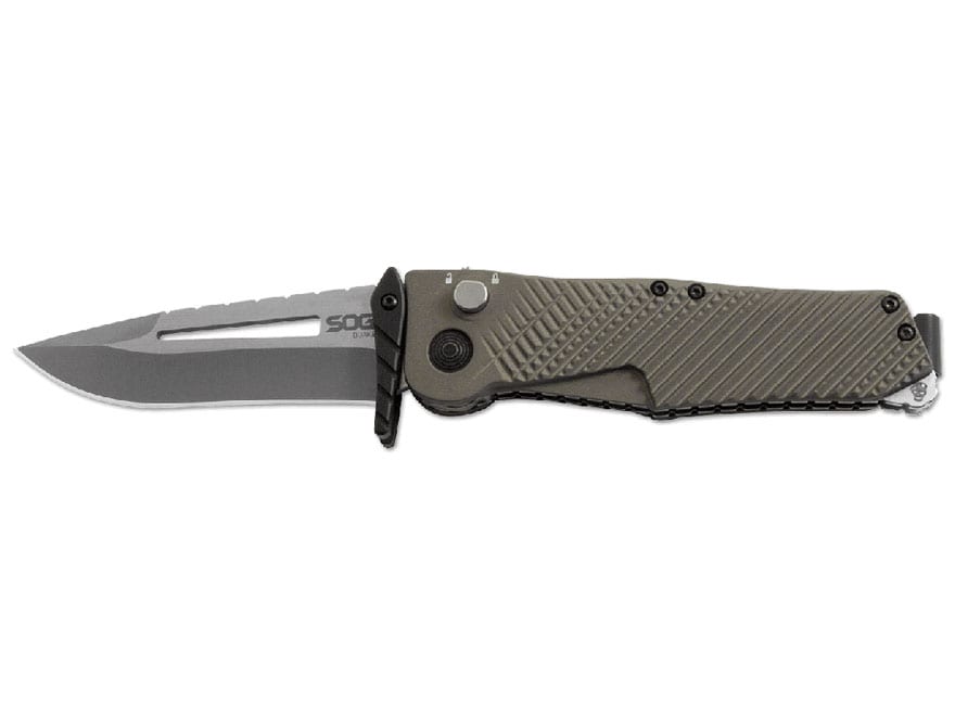 SOG Quake Assisted Opening Folding Knife 3.5 Drop Point VG-10 Steel