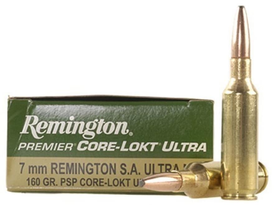 Remington Premier Ammo 7mm Remington Short Action Ultra Mag 160 Grain