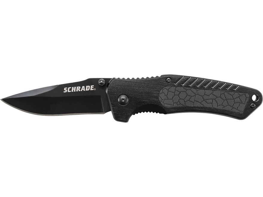 Schrade Liner Lock Folding Pocket Knife 3 Black Drop Point 8Cr13MoV SS