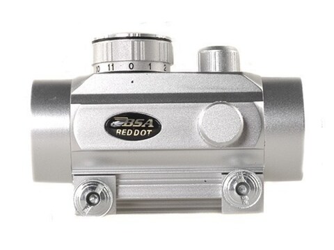 BSA Red Dot Sight 30mm Tube 1x 5 MOA Dot Integral Weaver-Style Mount