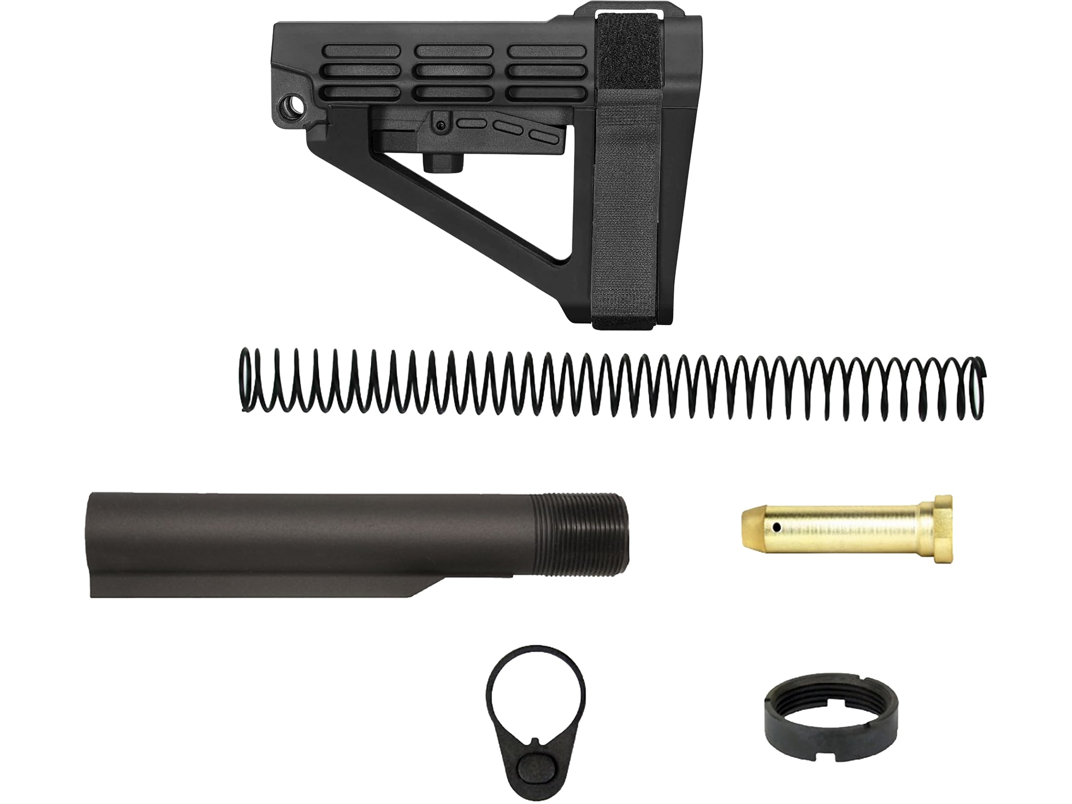 SB Tactical SBA4 AR-15 Pistol Brace Black Mil-Spec Carbine Buffer Tube