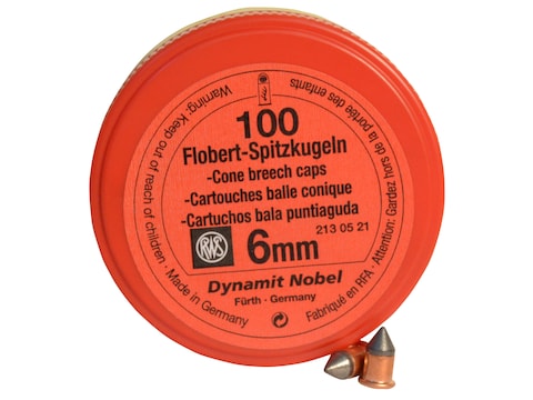 RWS Ammo 22 CB Cap (6mm Flobert) 26 Grain Conical Tub of 100