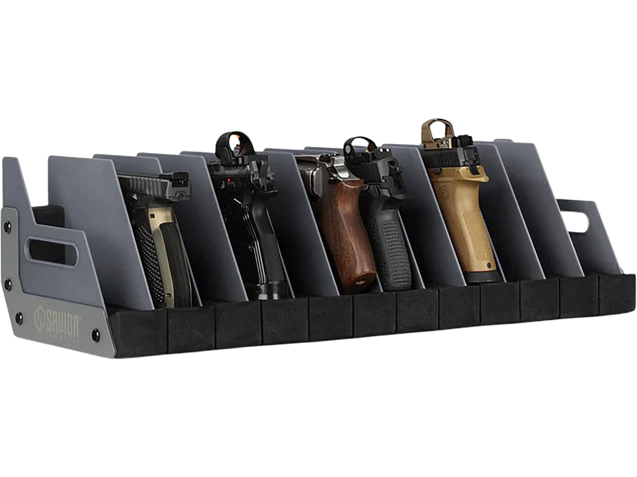 Savior Equipment 12-Slot Pistol Storage Rack Gray