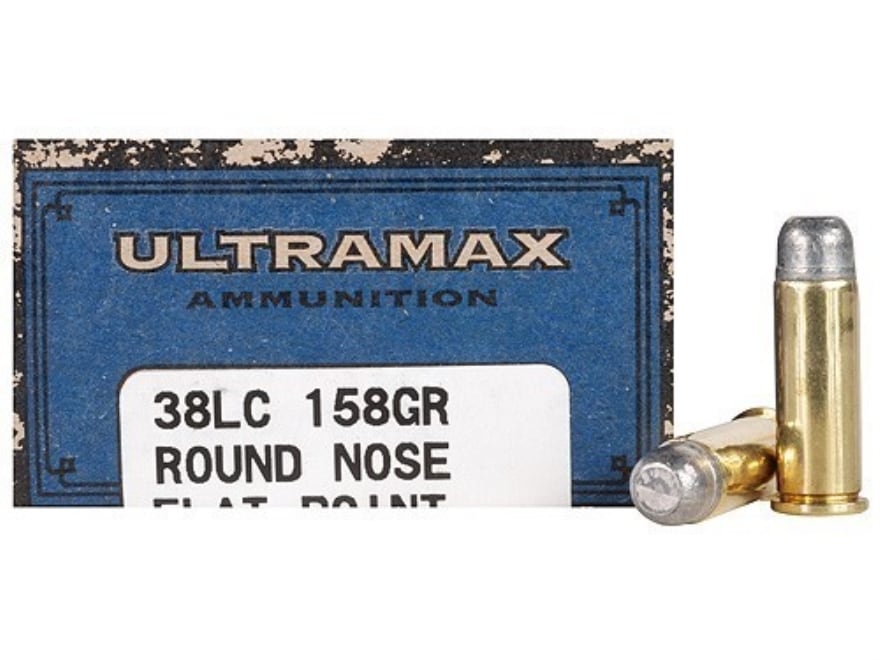 Ultramax Cowboy Action 38 Long Colt Ammo 158 Grain Flat Nose Box of 50