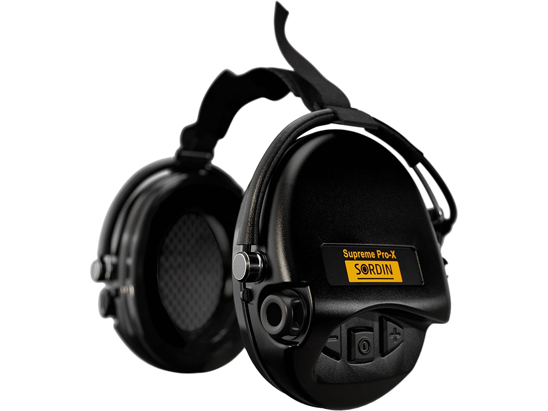 Sordin Supreme Pro X Electronic Neck Band Ear Muffs Gel Ear Cups Black