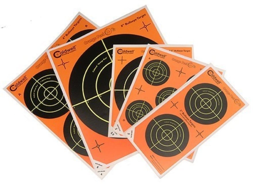 Caldwell Orange Peel Targets Self-Adhesive Bullseye Variety Pack (4-4,