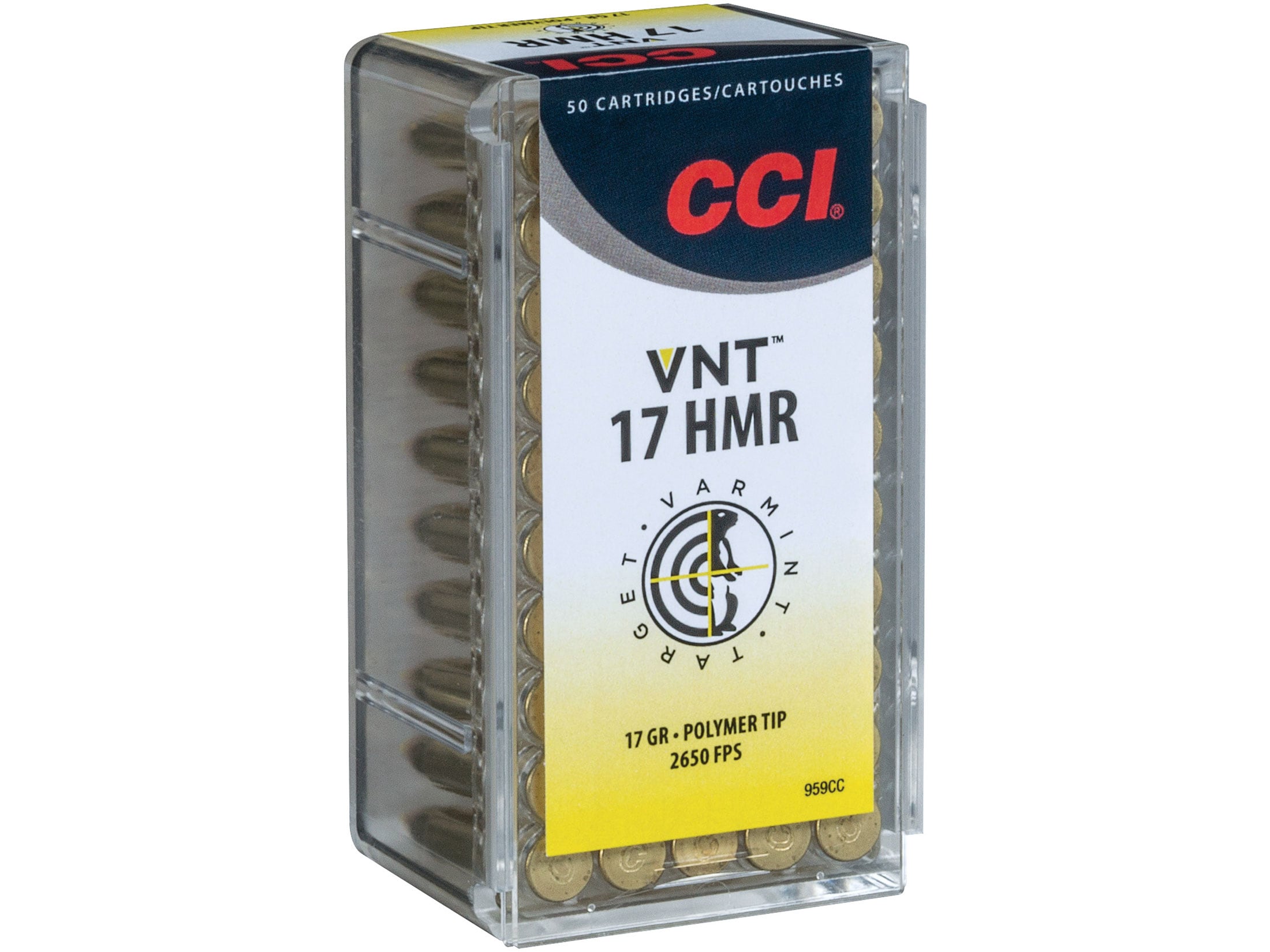 CCI VNT 17 Hornady Mag Rimfire (HMR) Ammo 17 Grain Polymer Tip Box of