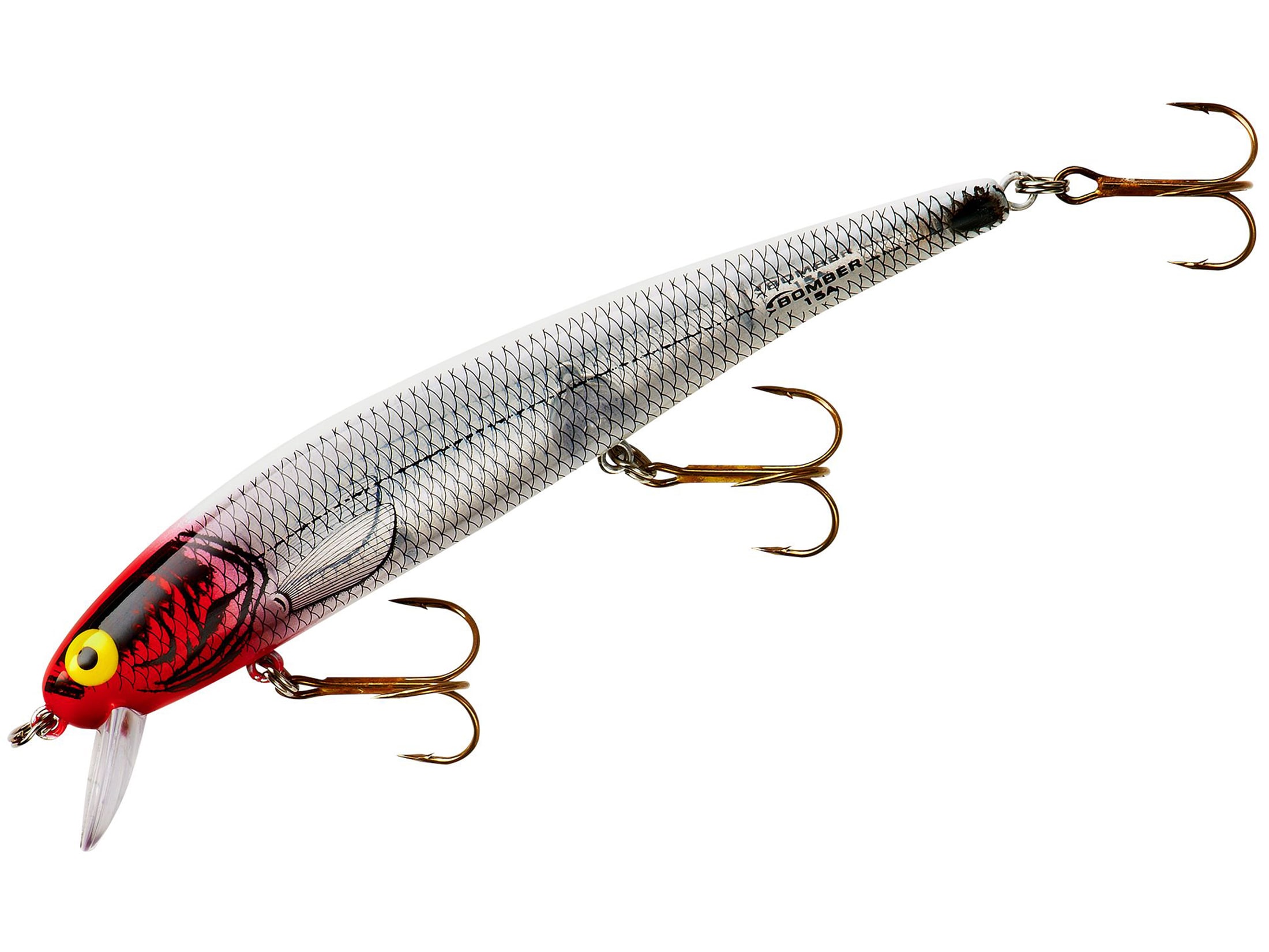 Bomber Long A Jerkbait Silver Flash Red Head
