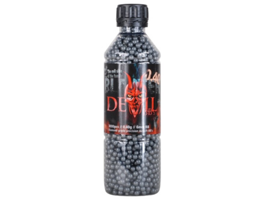 Blaster Devil Airsoft BBs 6mm .40 Gram Black Bottle of 3000