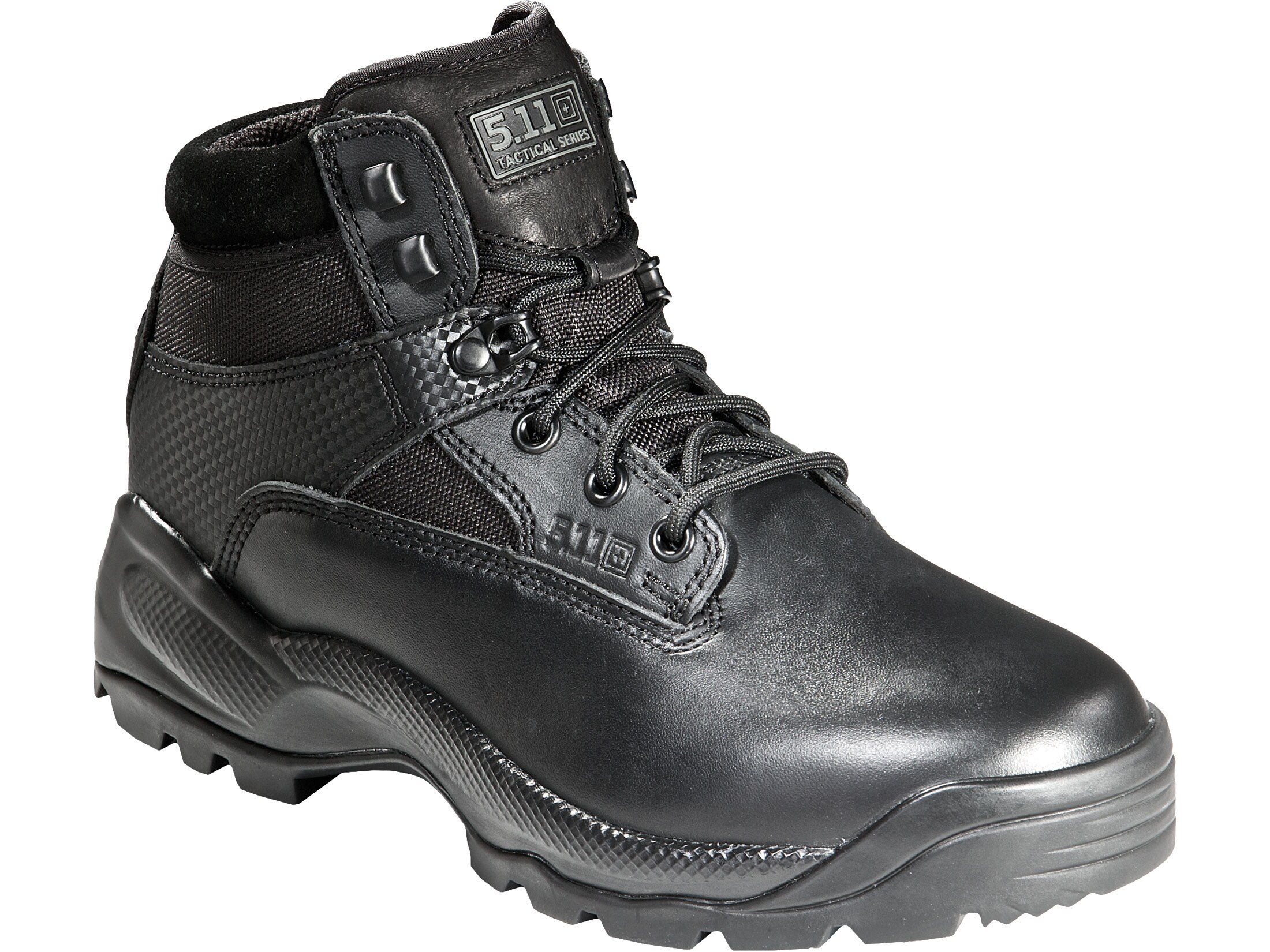5.11 ATAC 6 Tactical Boots Leather Nylon Side Zip Black Women's 5 D