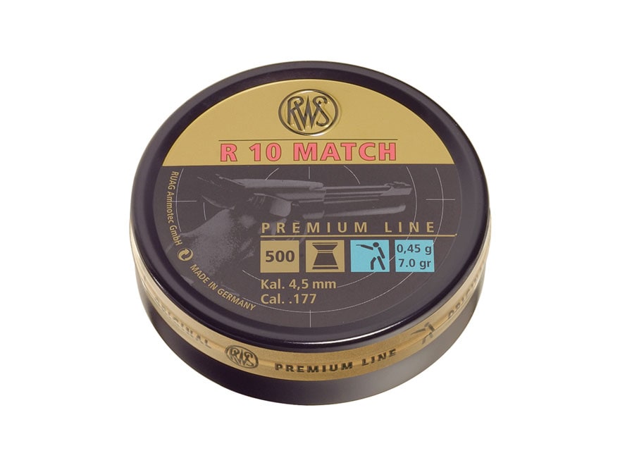RWS R10 Match Light Air Gun Pellets 7.0 Grain Flat Nose Tin of 500