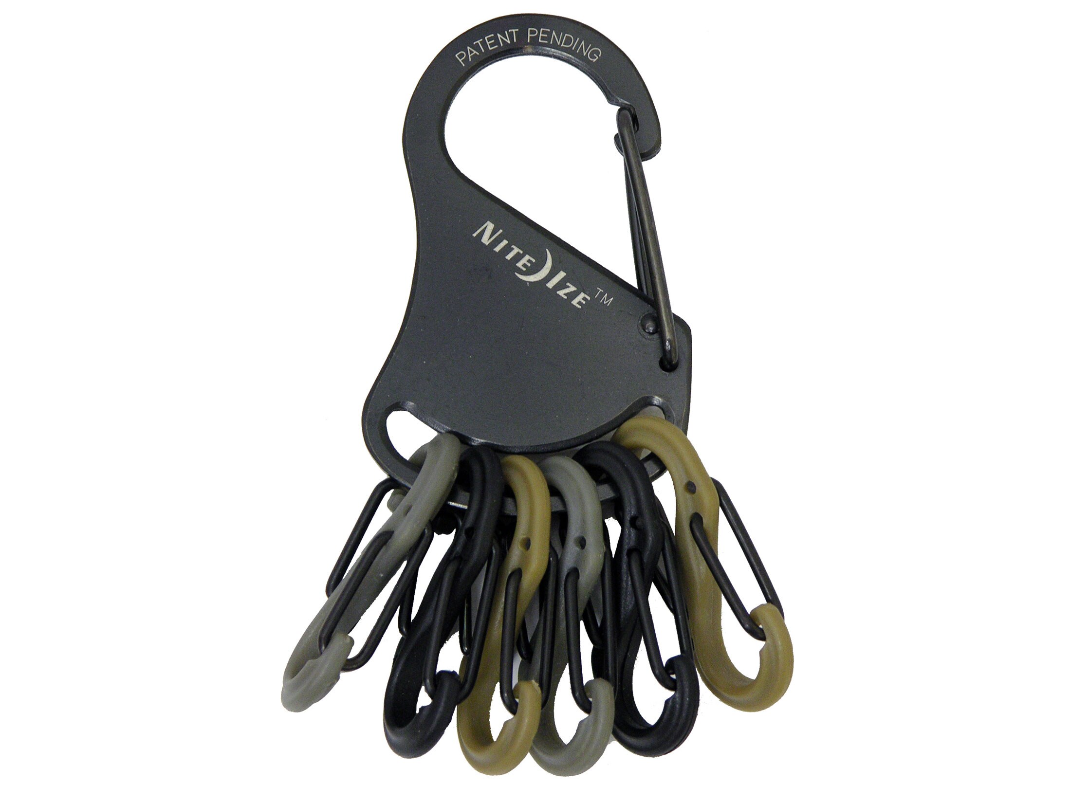 Nite Ize Key Rack Black Gate Camo Polymer Carabiners