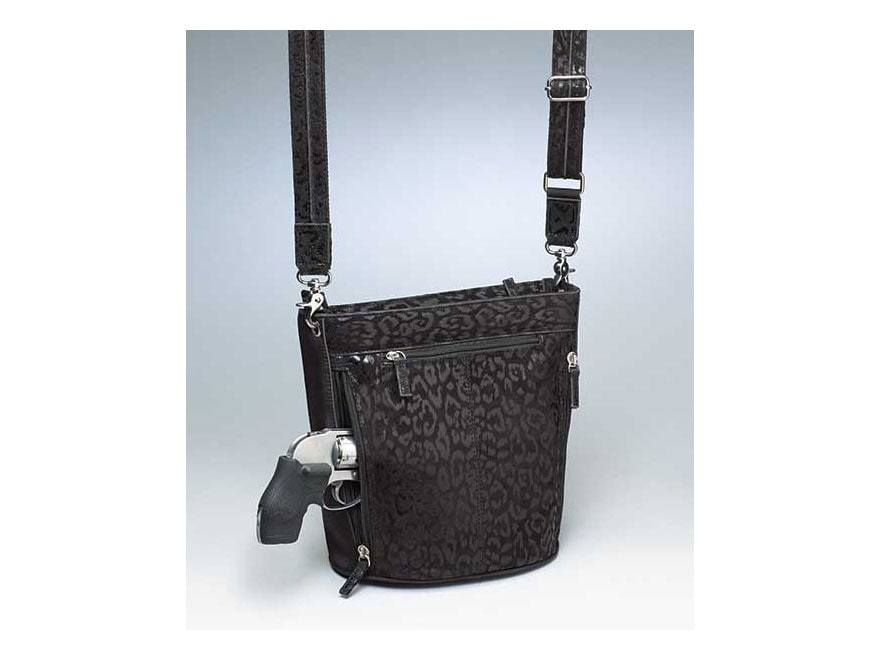 Gun Tote'N Mamas Bucket Tote Concealed Carry Purse Debossed Sueded