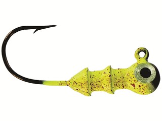 Big Bite Baits Contender Jig 1/8oz Round Ball Jighead Bloodshot White