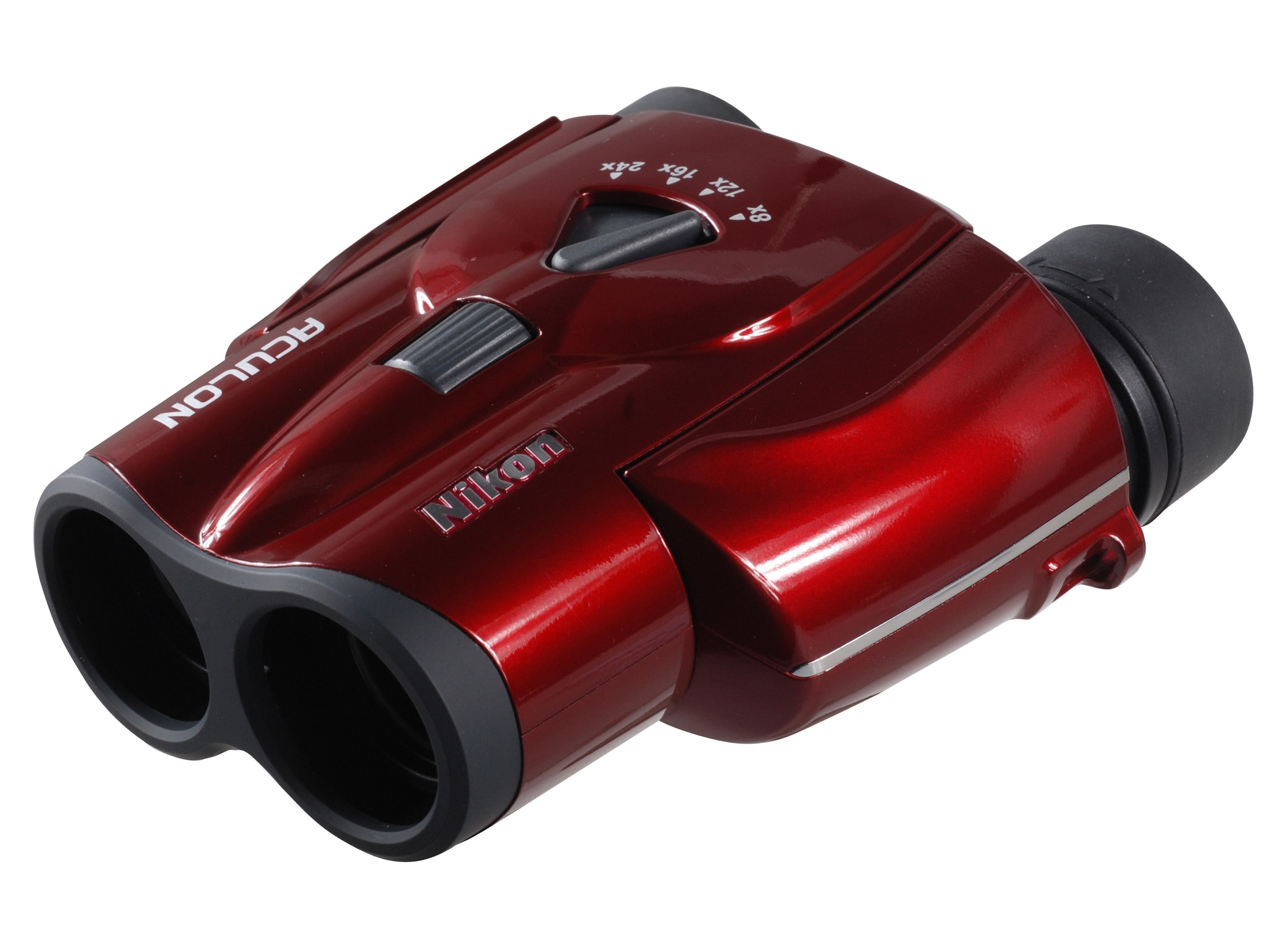 Nikon ACULON Compact Zoom Binocular 8-24x 25mm Porro Prism Red