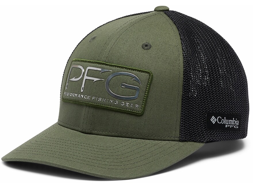 Columbia Men's PFG Hooks Mesh Hat Red Spark/Silver Small/Medium