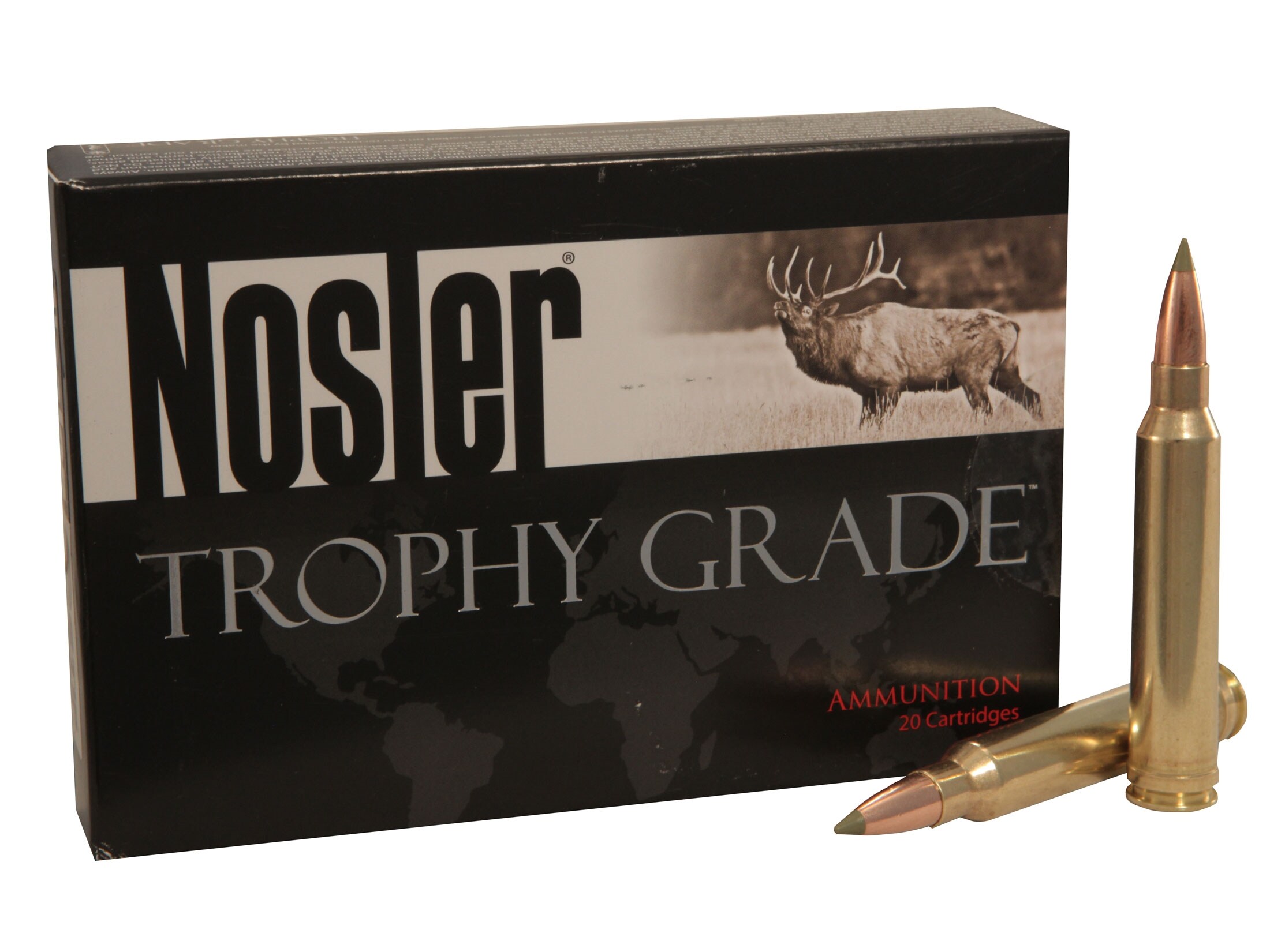 Nosler Trophy Grade 338 Winchester Mag Ammo 225 Grain Nosler Expansion
