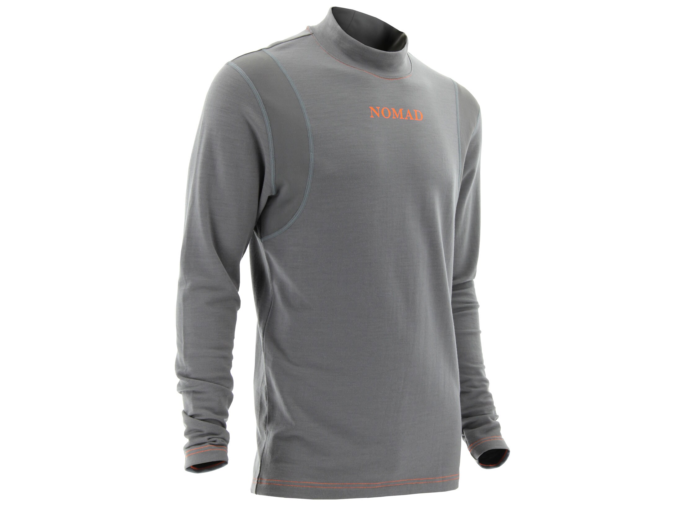 Nomad Men's Sapwood Base Layer Shirt Long Sleeve Merino Wool Charcoal