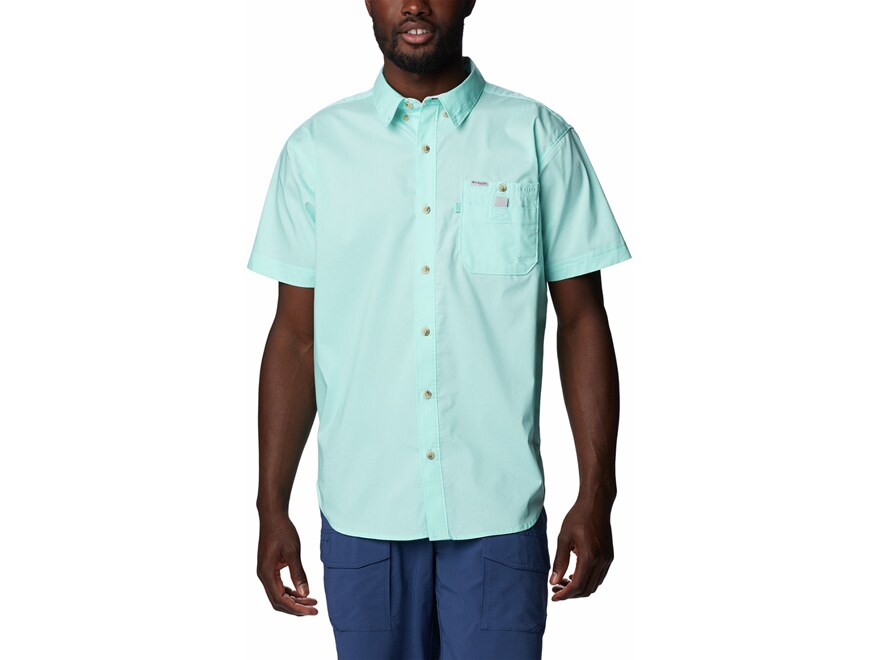 Columbia Men's PFG Bonefish Short Sleeve Shirt Gulf Stream XL