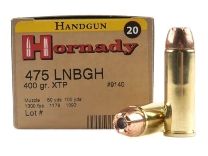 Hornady Custom 475 Linebaugh Ammo 400 Grain Hornady XTP Jacketed