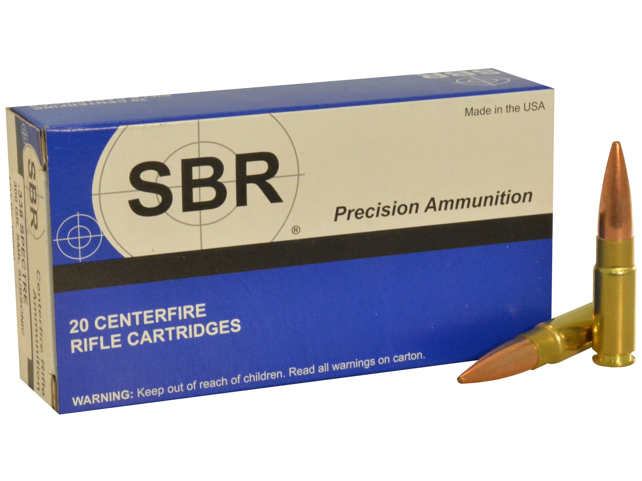 SBR Special Application Subsonic (SAS) 338 Spectre Ammo 300 Grain