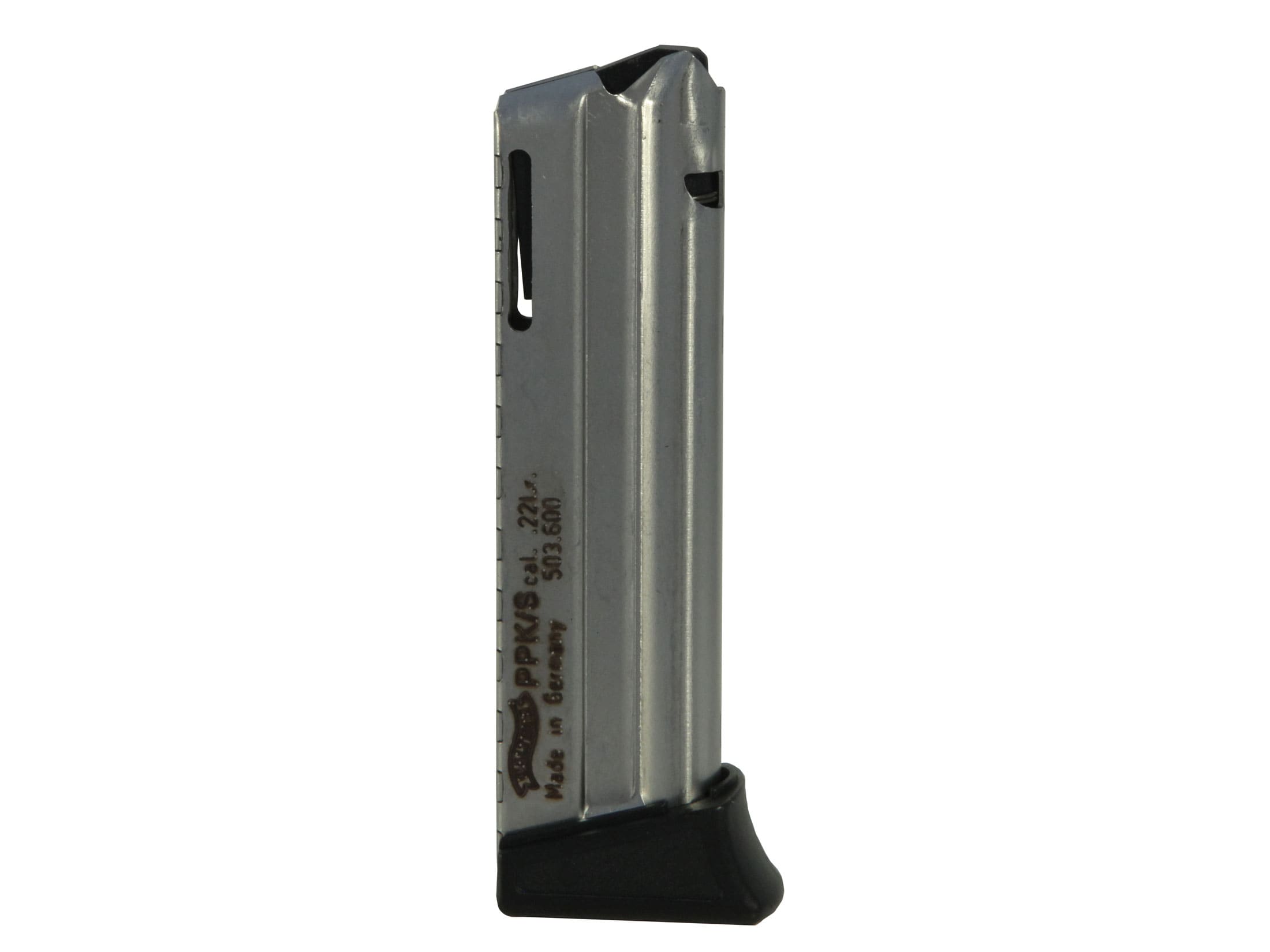 Walther Mag PPK/S 22 Long Rifle 10-Round Steel Nickel Plated