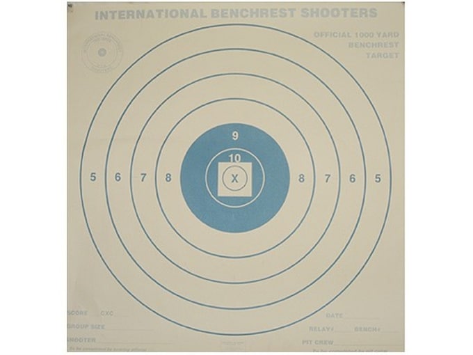 National Target International Bench Rest Shooters Target IBS 1000 YD