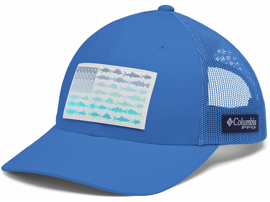 Columbia PFG Fish Flag Mesh Snap Back Hat Shark/Cypress One Size Fits