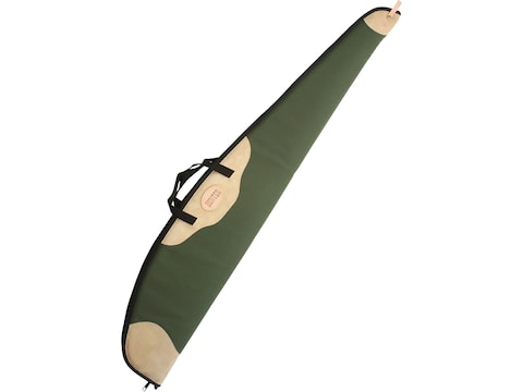 Hunter Shotgun Gun Case 52 Canvas Suede-Leather Trim Green
