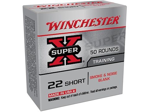 Winchester Super-X Ammo 22 Short Black Powder Blank Box of 50
