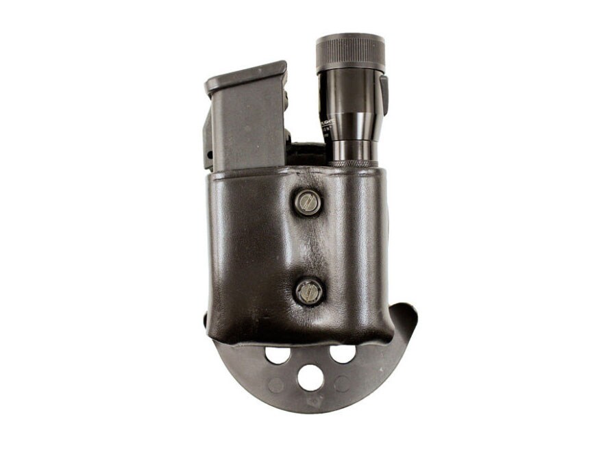 DeSantis Backup Pouch Flashlight 9mm, 40 S&W Double Stack Mag Leather