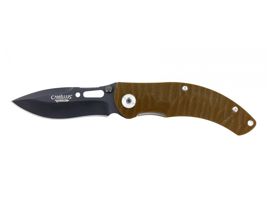 Camillus Charge Folding Pocket Knife 3.25 Black Drop Point AUS-8 SS