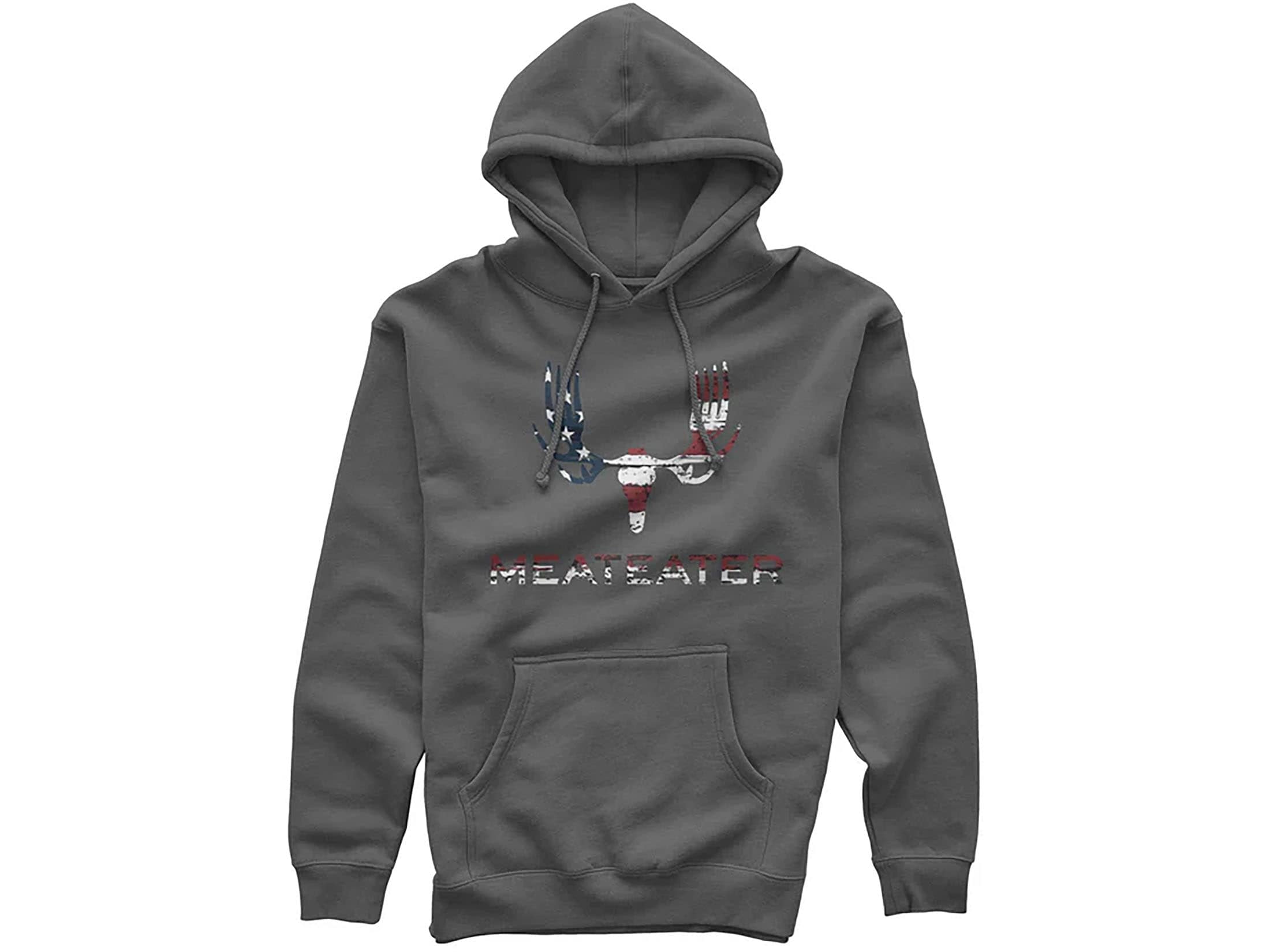 MeatEater Men's Flag Fill Logo Hoodie Charcoal Heather XL