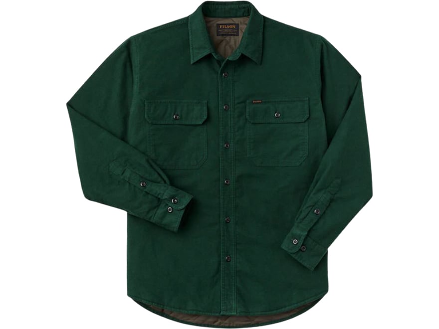 Filson Men's Insulated Field Flannel Shirt Dark Spruce XL