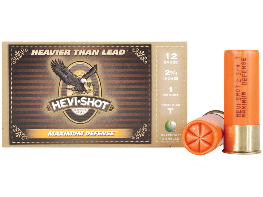 Hevi-Shot Maximum Defense Ammo 12 Ga 2-3/4 1oz T Shot Box of 5