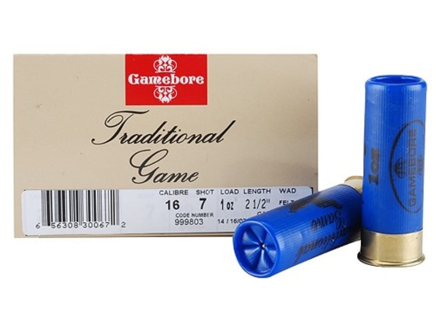 Gamebore Game & Hunting Ammo 16 Ga 2-1/2 1oz #7 Shot Box of 25