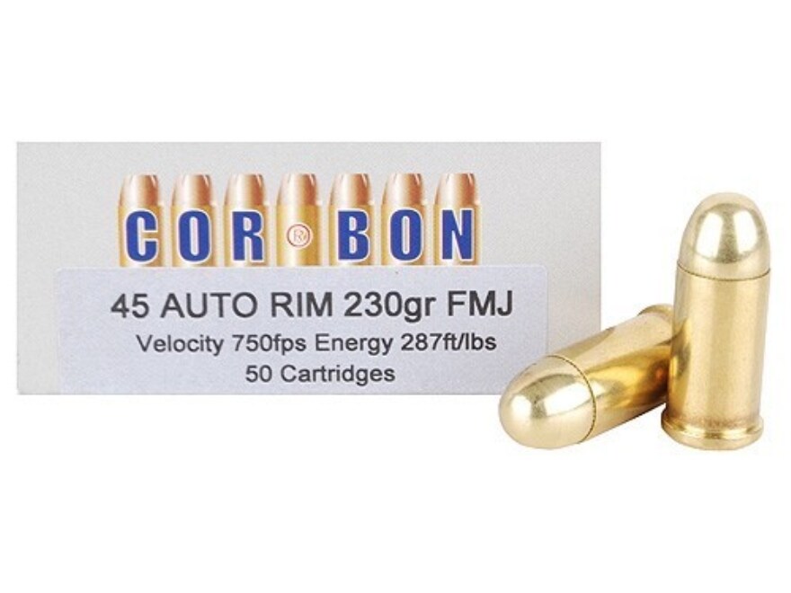 Cor-Bon Performance Match Ammo 45 Auto Rim (Not ACP) 230 Grain Full