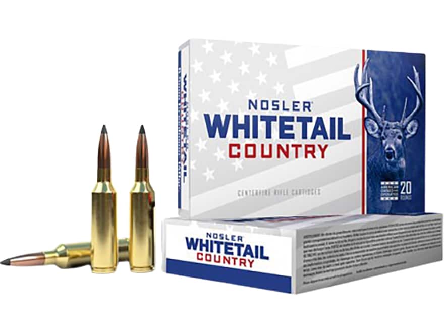 Nosler Whitetail Country 243 Winchester Ammo 100 Grain Solid Base
