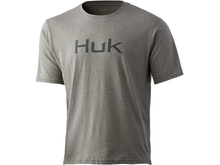 Huk Men's Logo T-Shirt Heather Moss Large